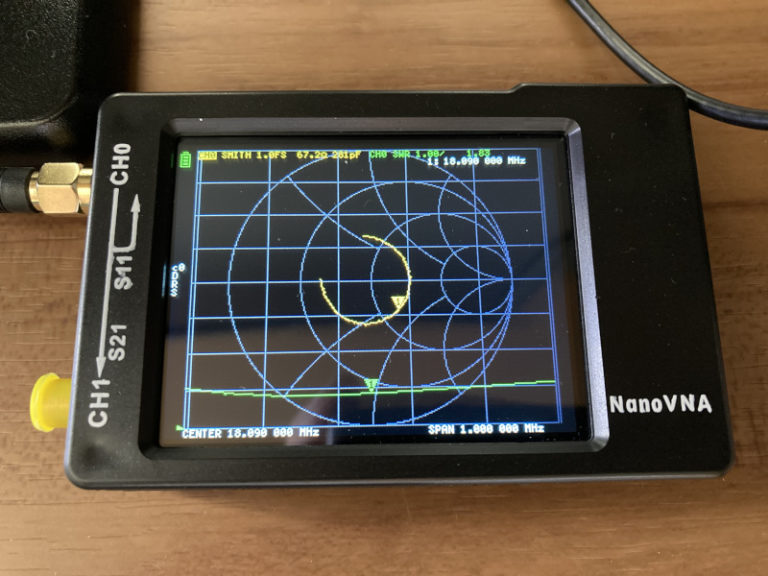 ダイポールアンテナを張り直してNanoVNAで測定 | Active Shack